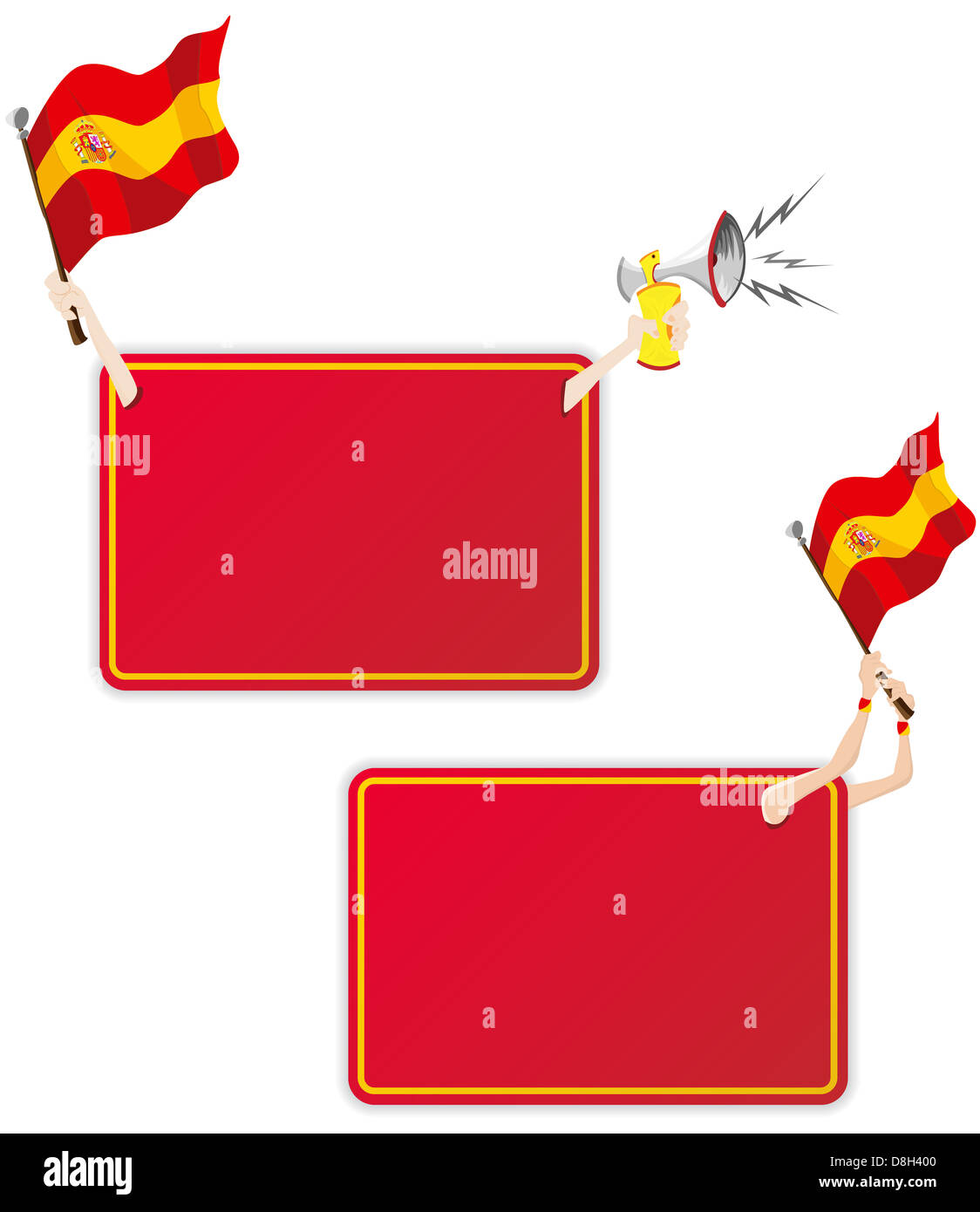 Vector - Spain Sport Message Frame with Flag. Set of Two Stock Photo ...
