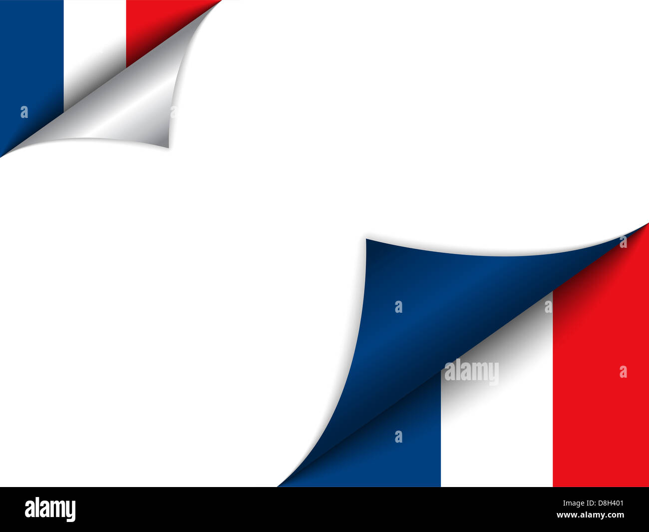 Vector - France Country Flag Turning Page Stock Photo - Alamy