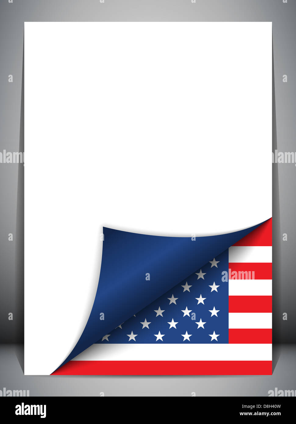 Vector - USA Country Flag Turning Page Stock Photo - Alamy