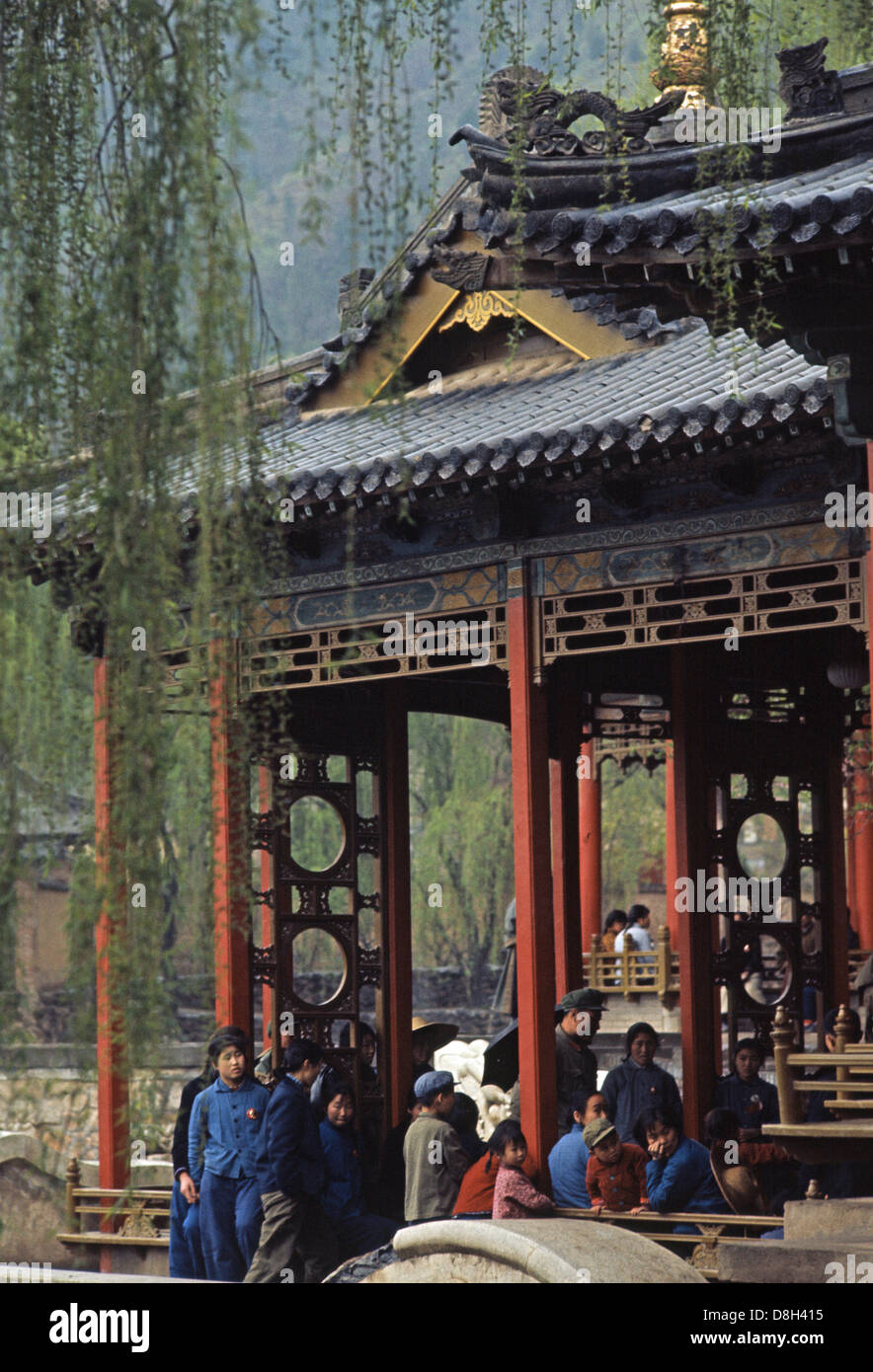 Xian Hot Springs China with Chinese tourists Stock Photo - Alamy