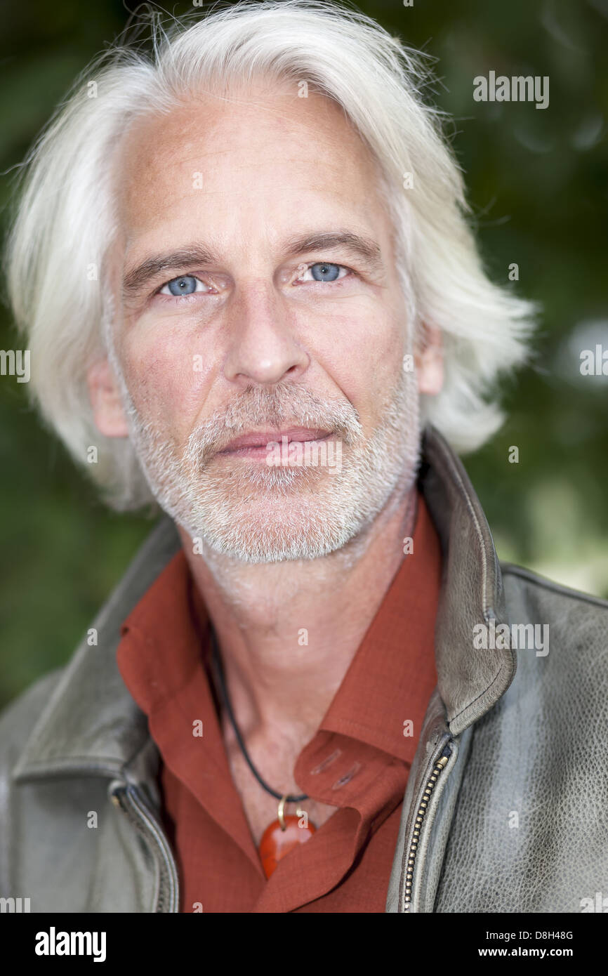 male portrait with white beard Stock Photo - Alamy