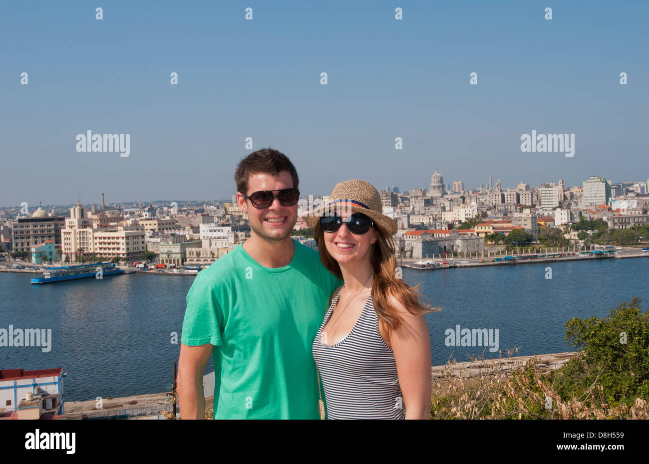 Havana Cuba skyline panoramic view of river and entire city from Christ ...
