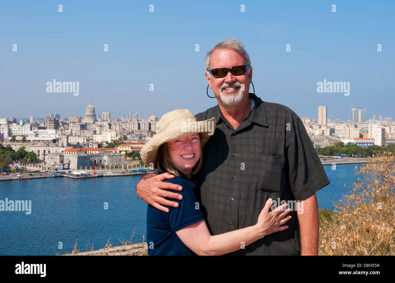 Havana Cuba skyline panoramic view of river and entire city from Christ ...