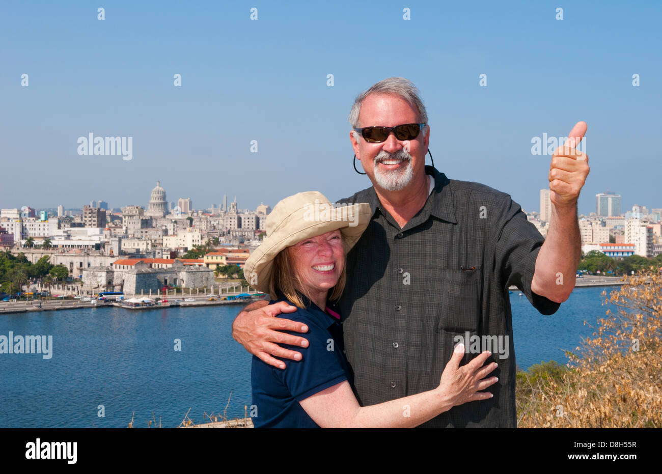 Havana Cuba skyline panoramic view of river and entire city from Christ ...