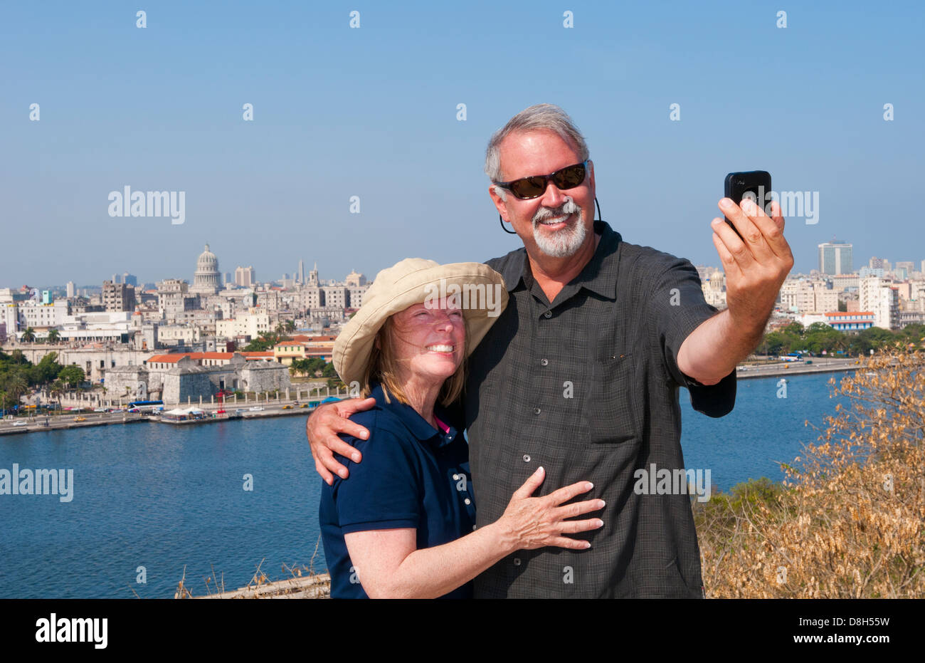 Havana Cuba skyline panoramic view of river and entire city from Christ ...