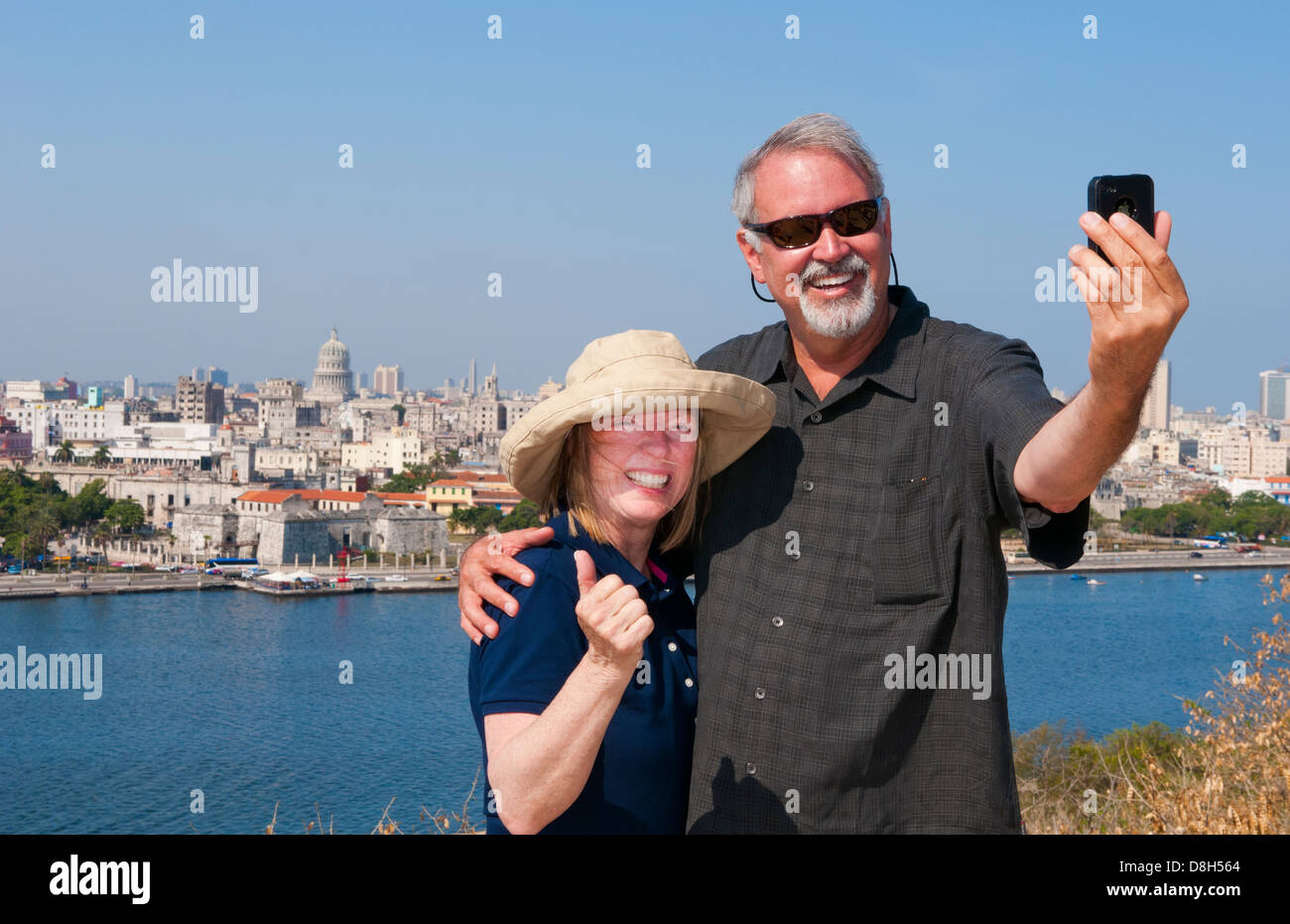 Havana Cuba skyline panoramic view of river and entire city from Christ ...