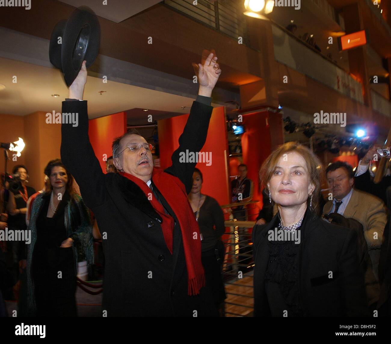 Dieter Kosslick and Isabelle Huppert ("Comedy of Power") at the red ...