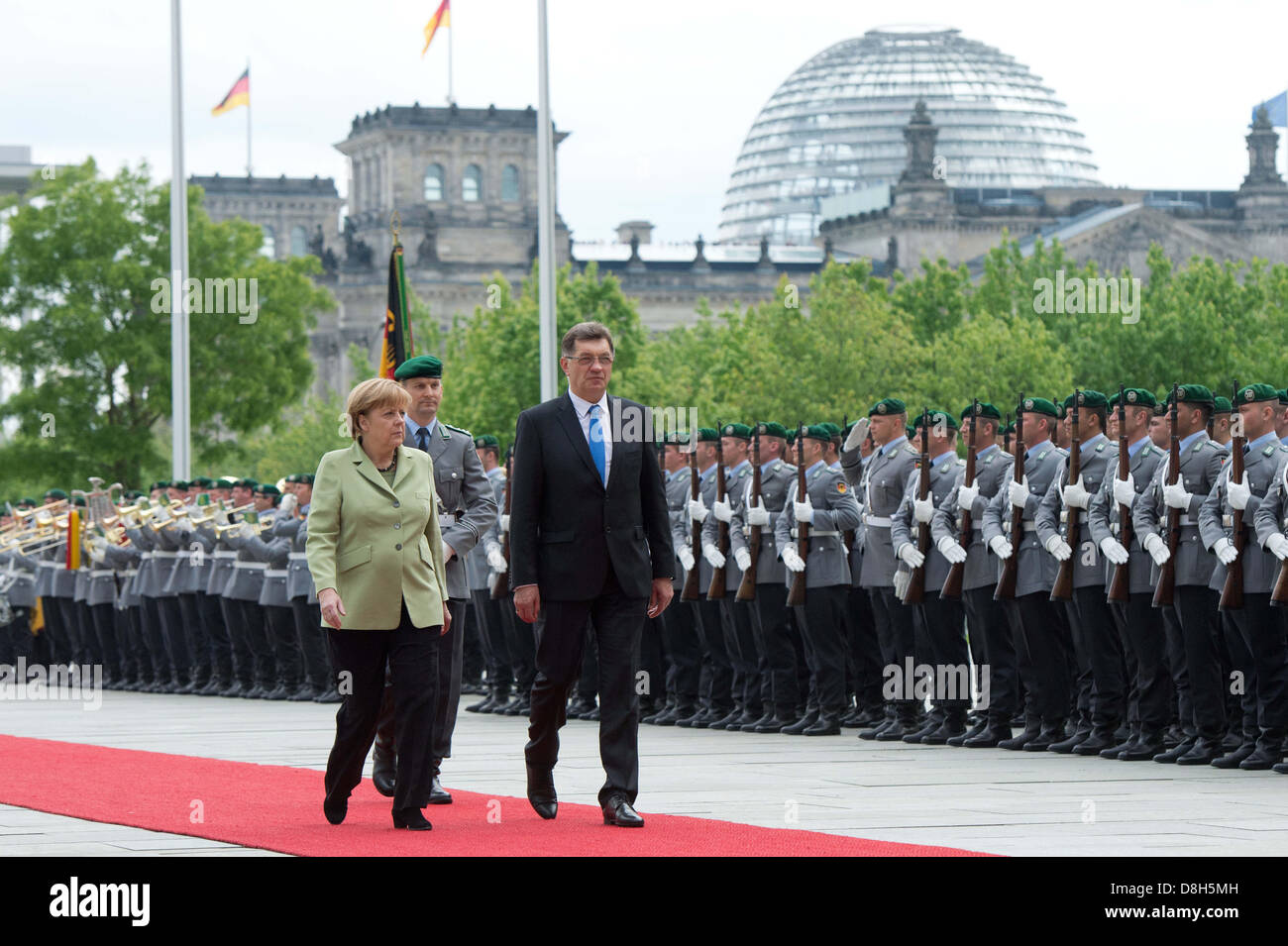 German Chancellor Angela Merkel receives the Lithuanian Premier ...