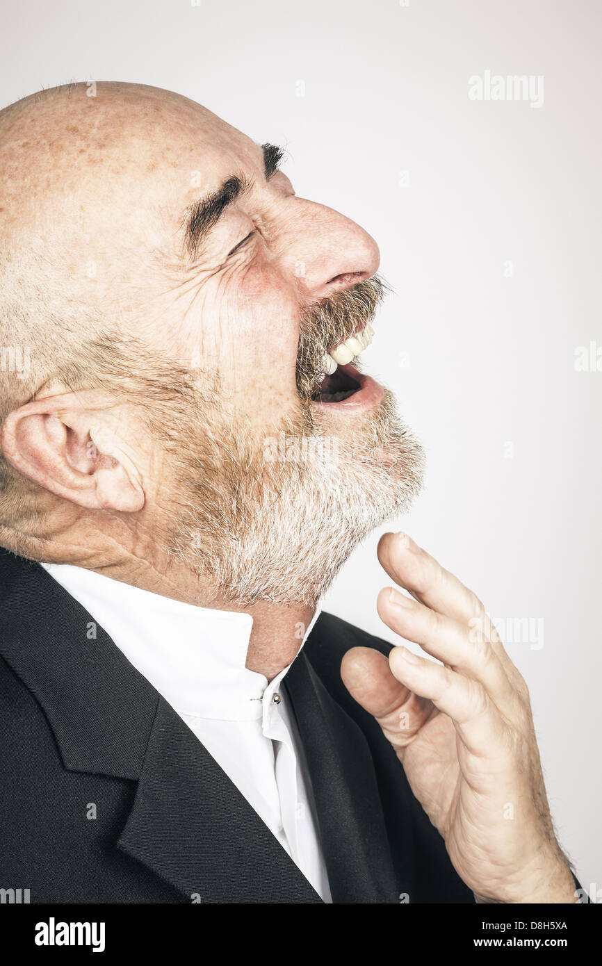 old man laughing Stock Photo - Alamy