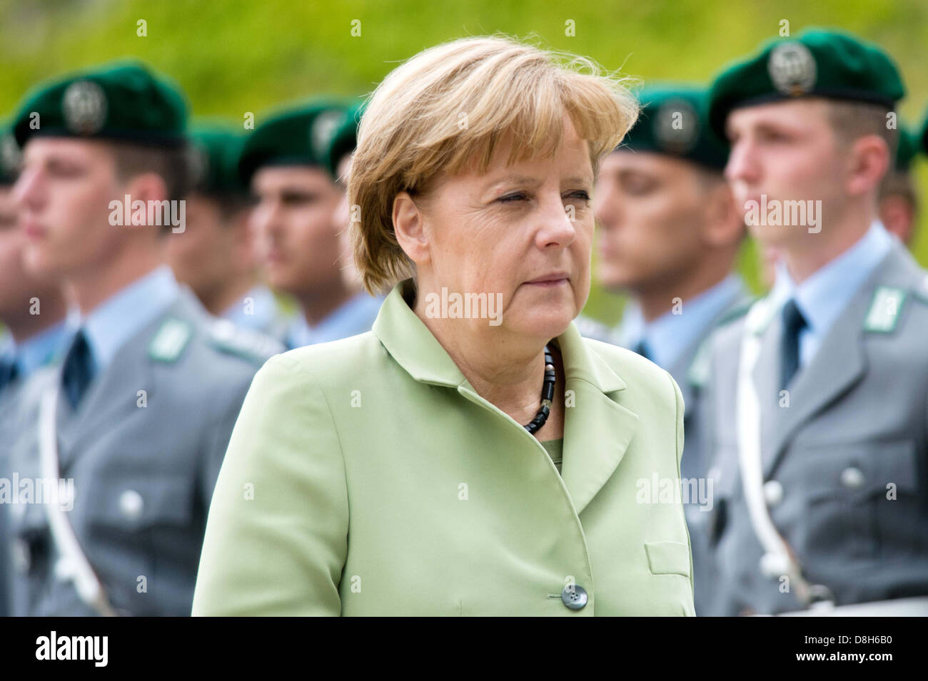German Chancellor Angela Merkel receives the Lithuanian Premier ...