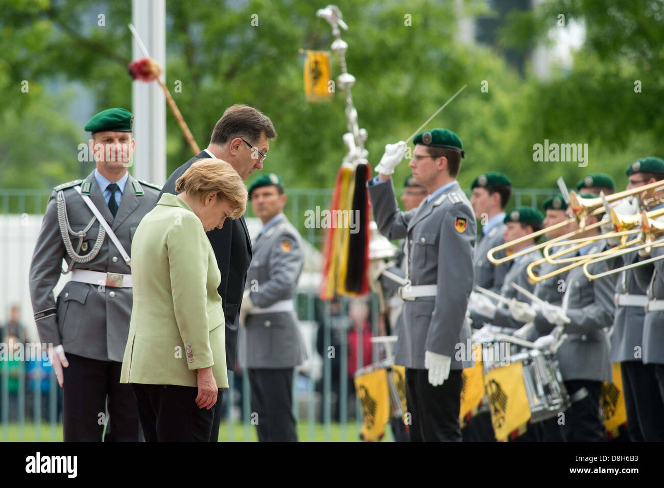 German Chancellor Angela Merkel receives the Lithuanian Premier ...