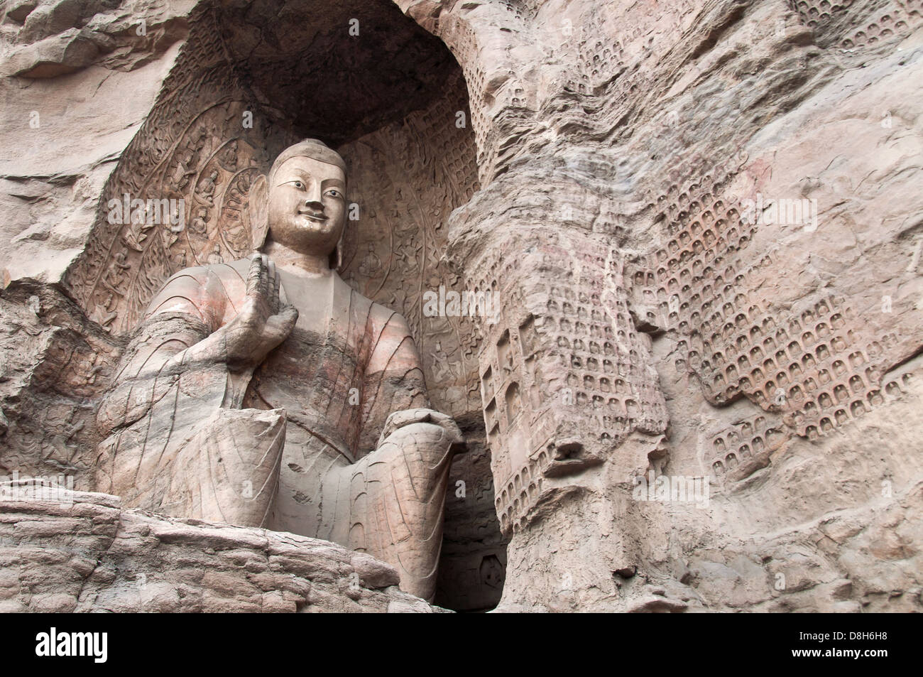 Giant Buddha Statue at the Yungang Caves, Datong, China Stock Photo - Alamy