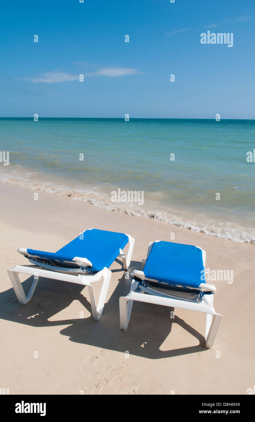 Trinidad Cuba ocean relax in chairs on beach with waves fopr Holidays ...