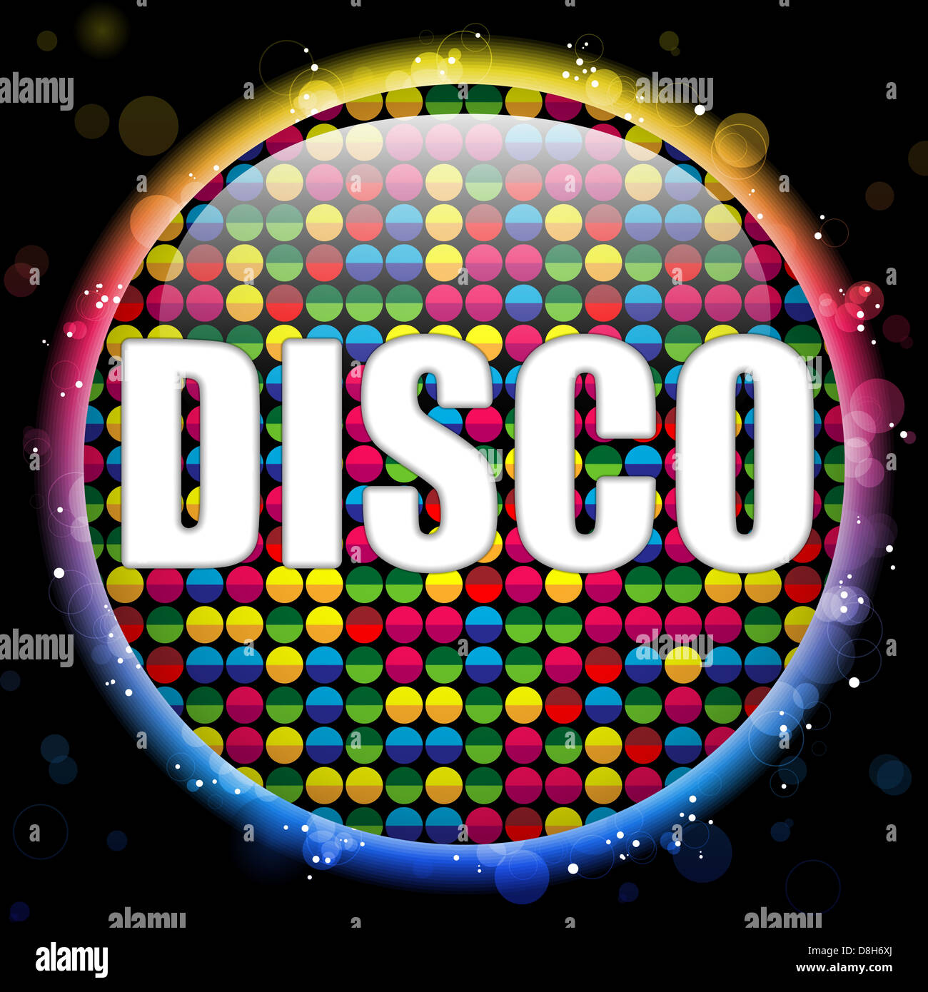 Vector - Glass Circle Color Disco Ball Stock Photo - Alamy