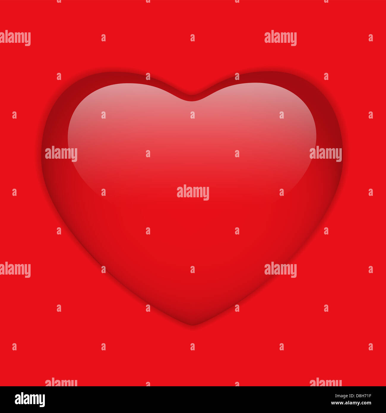 Vector - Glass Red Glossy Heart Stock Photo - Alamy
