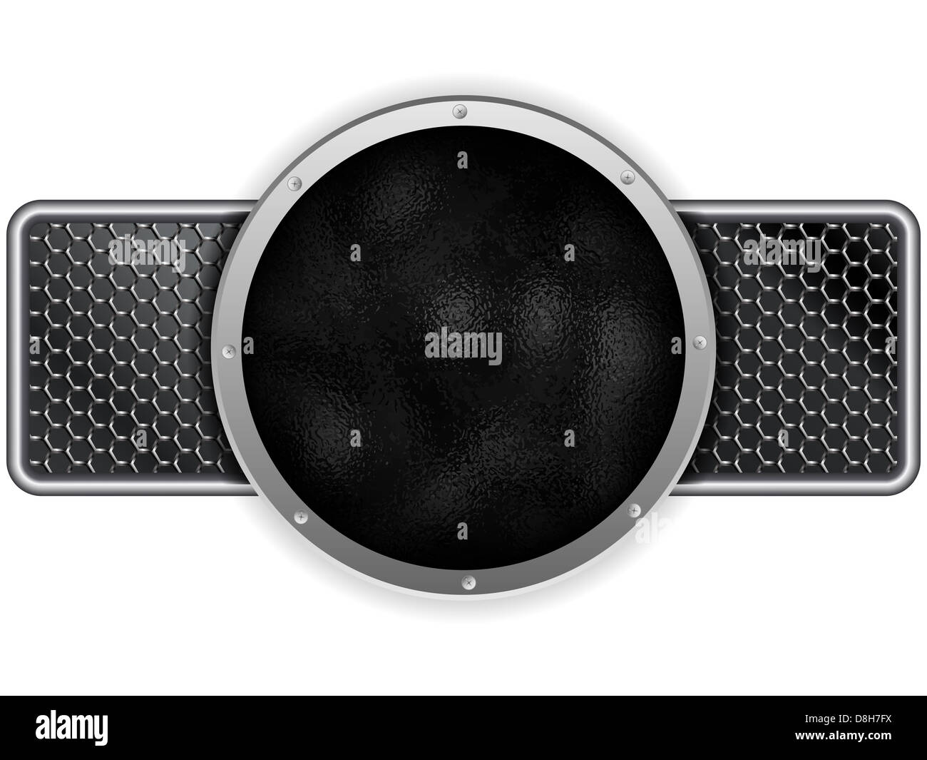 Vector - Hammered Metal Circle Silver Banner Stock Photo - Alamy