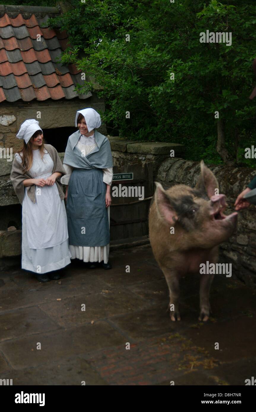 One of the events at the Georgian fair at Beamish Museum in 2013 was to guess the weight of Miss ...