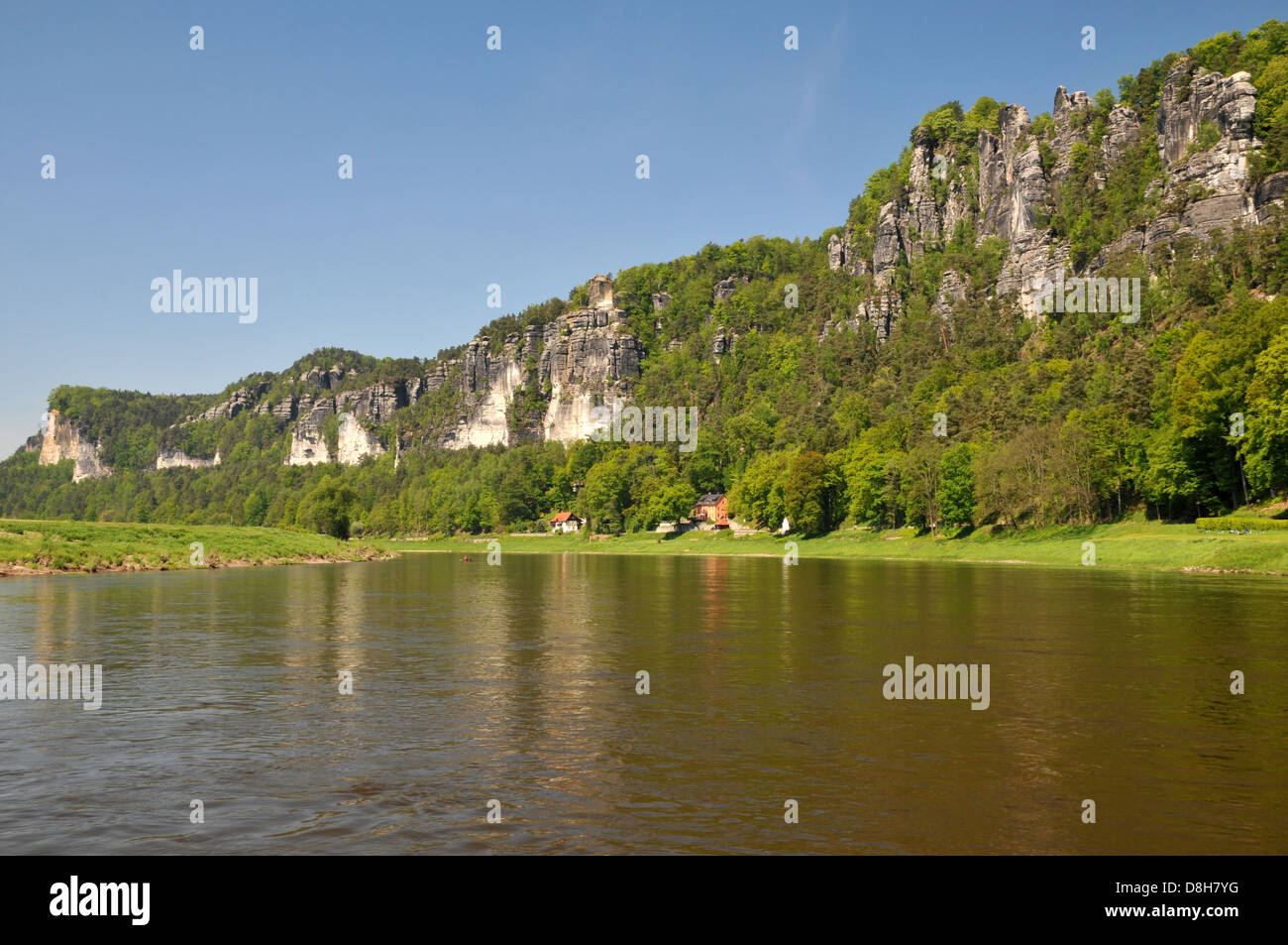 The Elbe at Rathen Stock Photo - Alamy