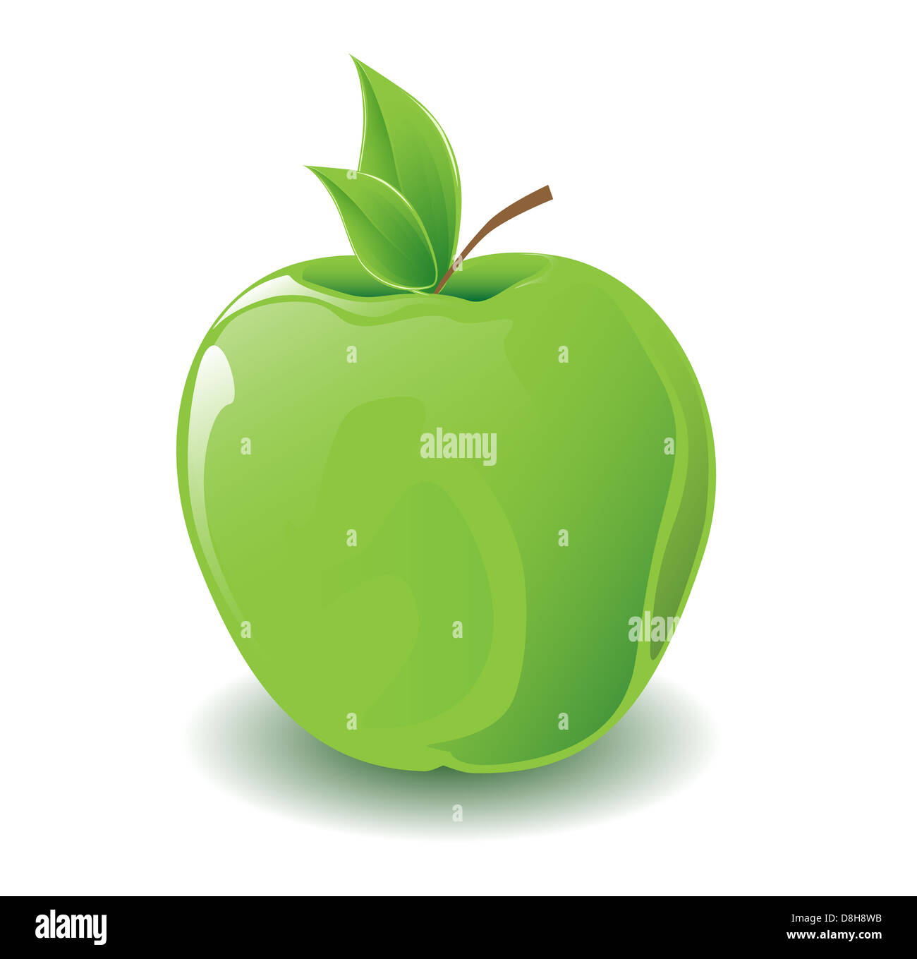 Green apple symbol health hi-res stock photography and images - Alamy