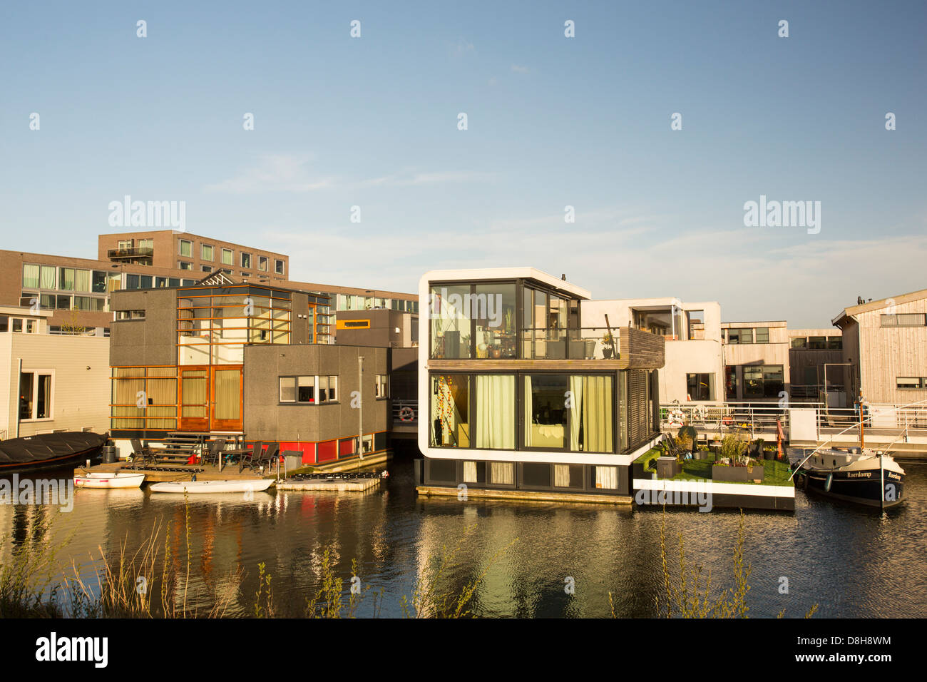 Floating houses in Ijburg, Amsterdam, Netherlands built to counteract ...