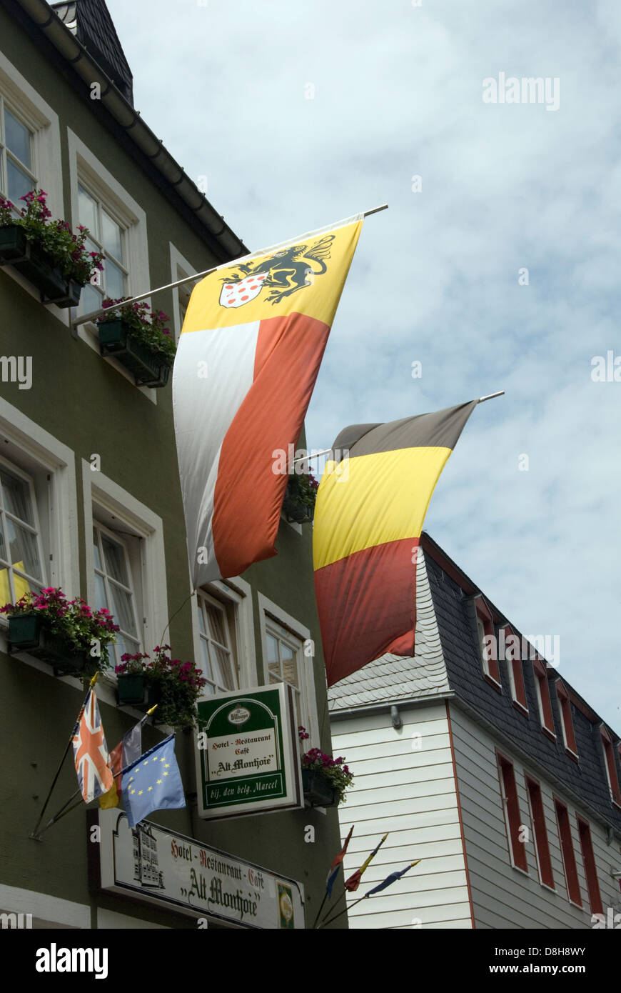 GERMANY; WESTPHALIA; NORTH RHINE; ; MONSCHAU; FLAGS OF THE GERMAN ...