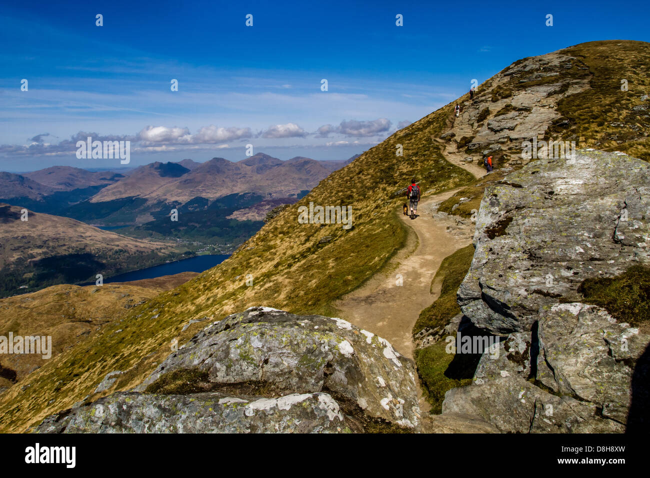 Walkers approaching the summit of Ben Lomond, Scotland Stock Photo - Alamy
