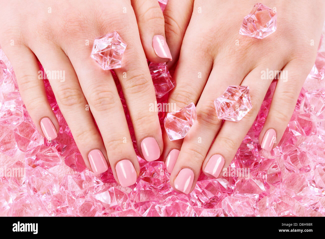 beautiful hands with manicure Stock Photo - Alamy