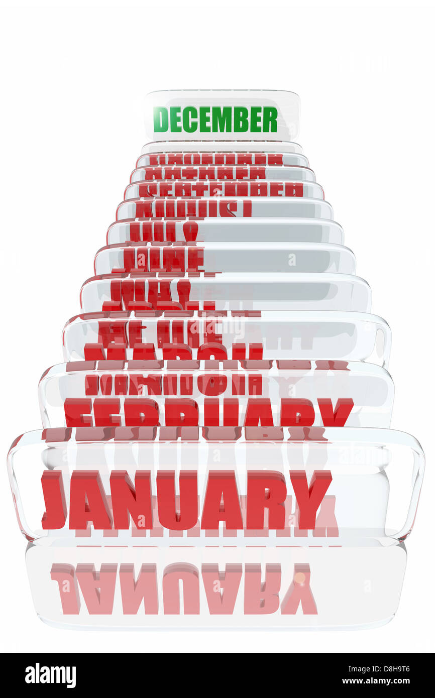 December month in the calendar Stock Photo - Alamy