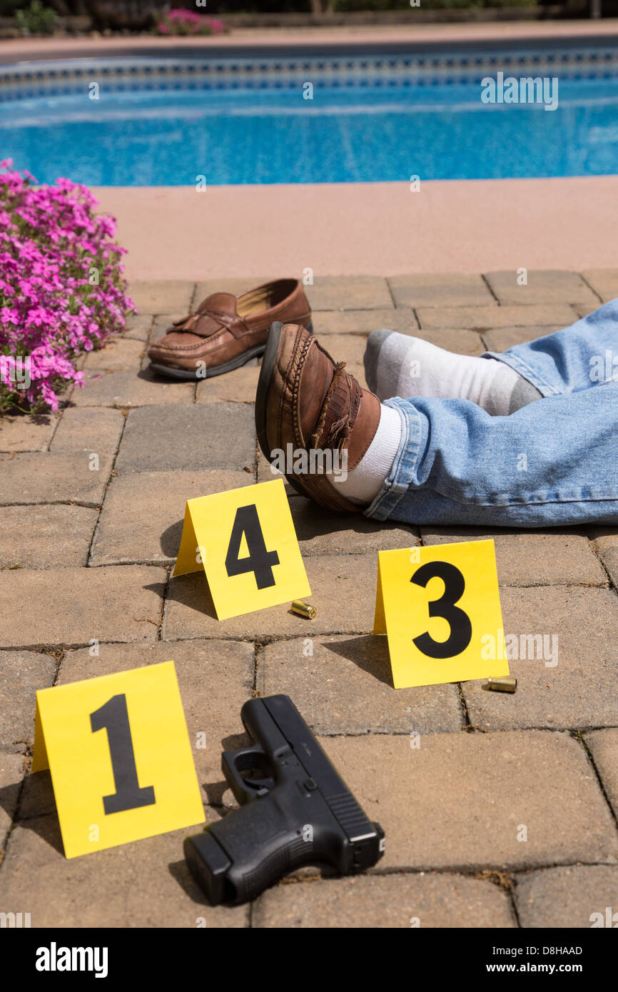 Yellow Crime Scene Markers