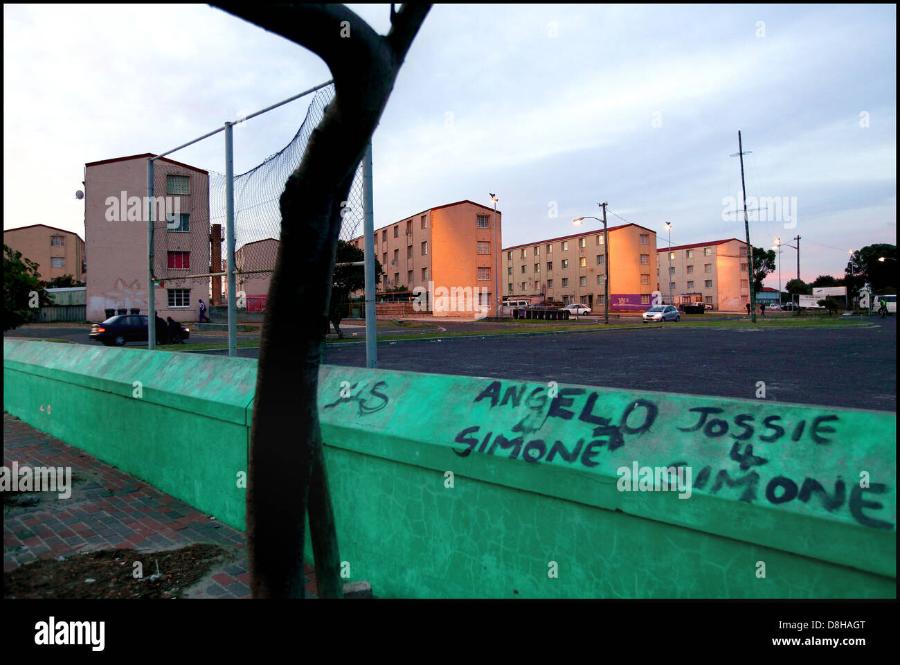 Lotus River,Cape Town,low cost housing,graffiti,2010 Stock Photo - Alamy