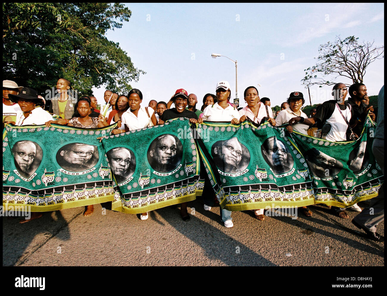 ANC rally,Curries Fountain,Durban,2009 Stock Photo - Alamy