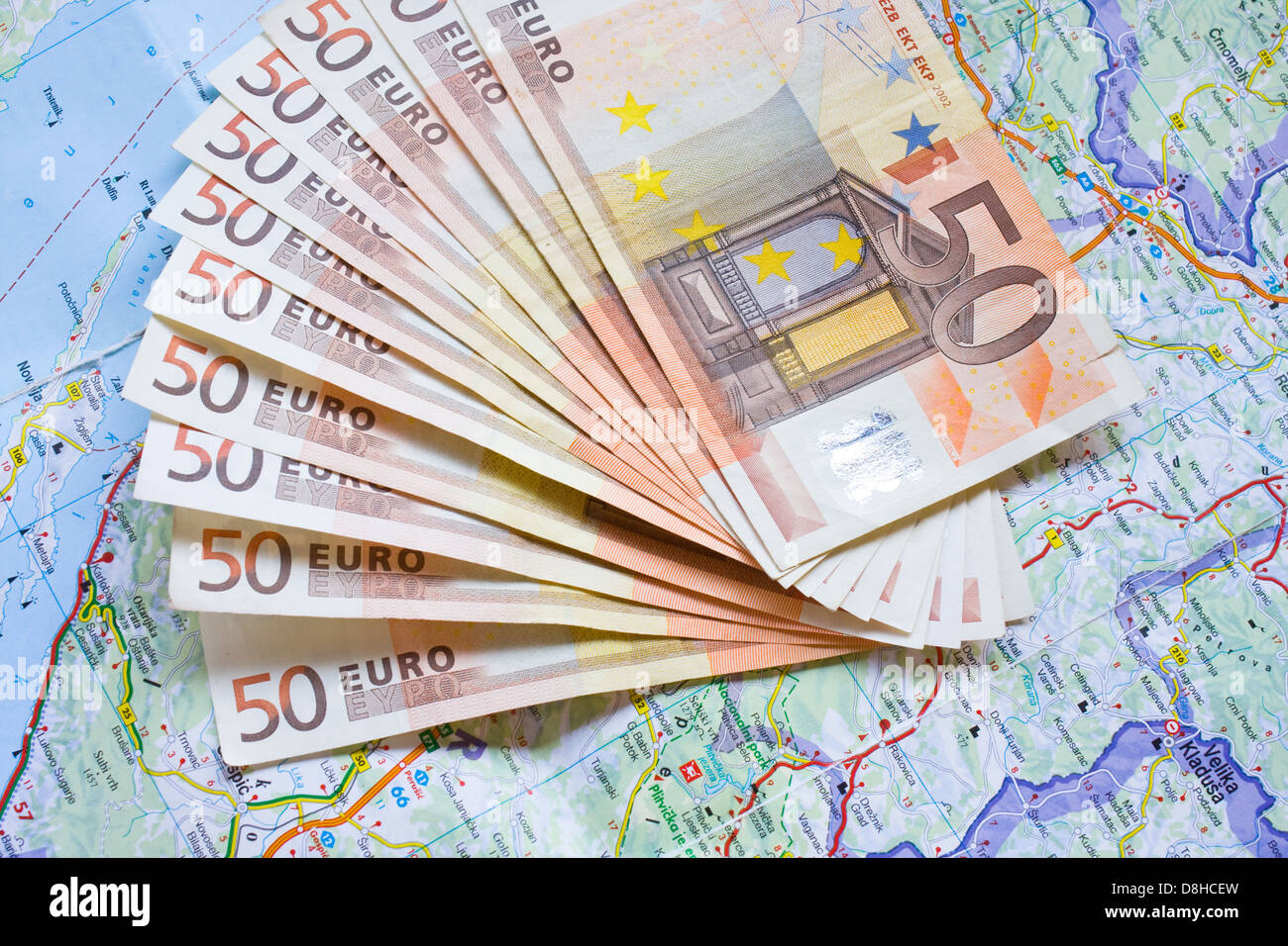 money and map Stock Photo - Alamy