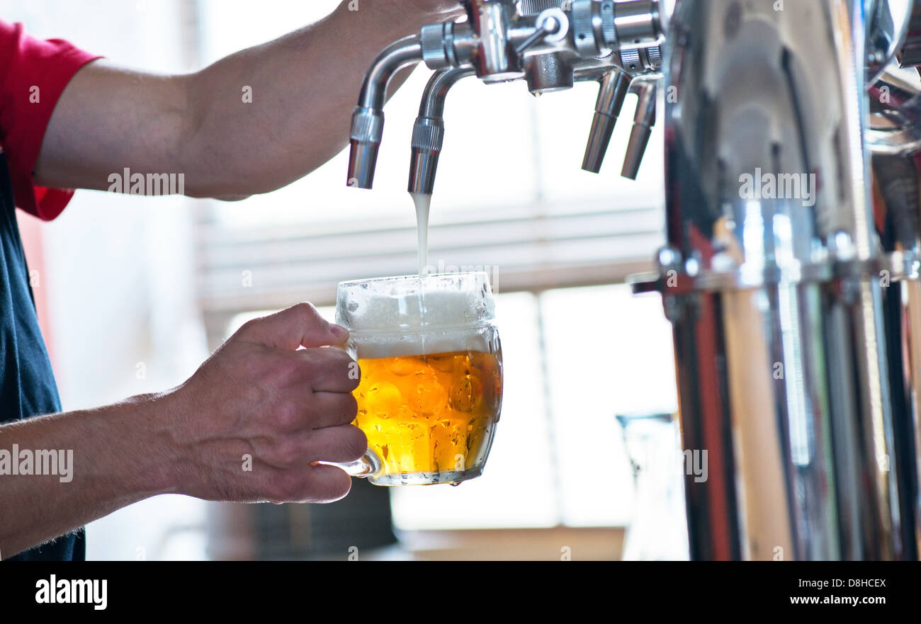 beer on tap Stock Photo - Alamy