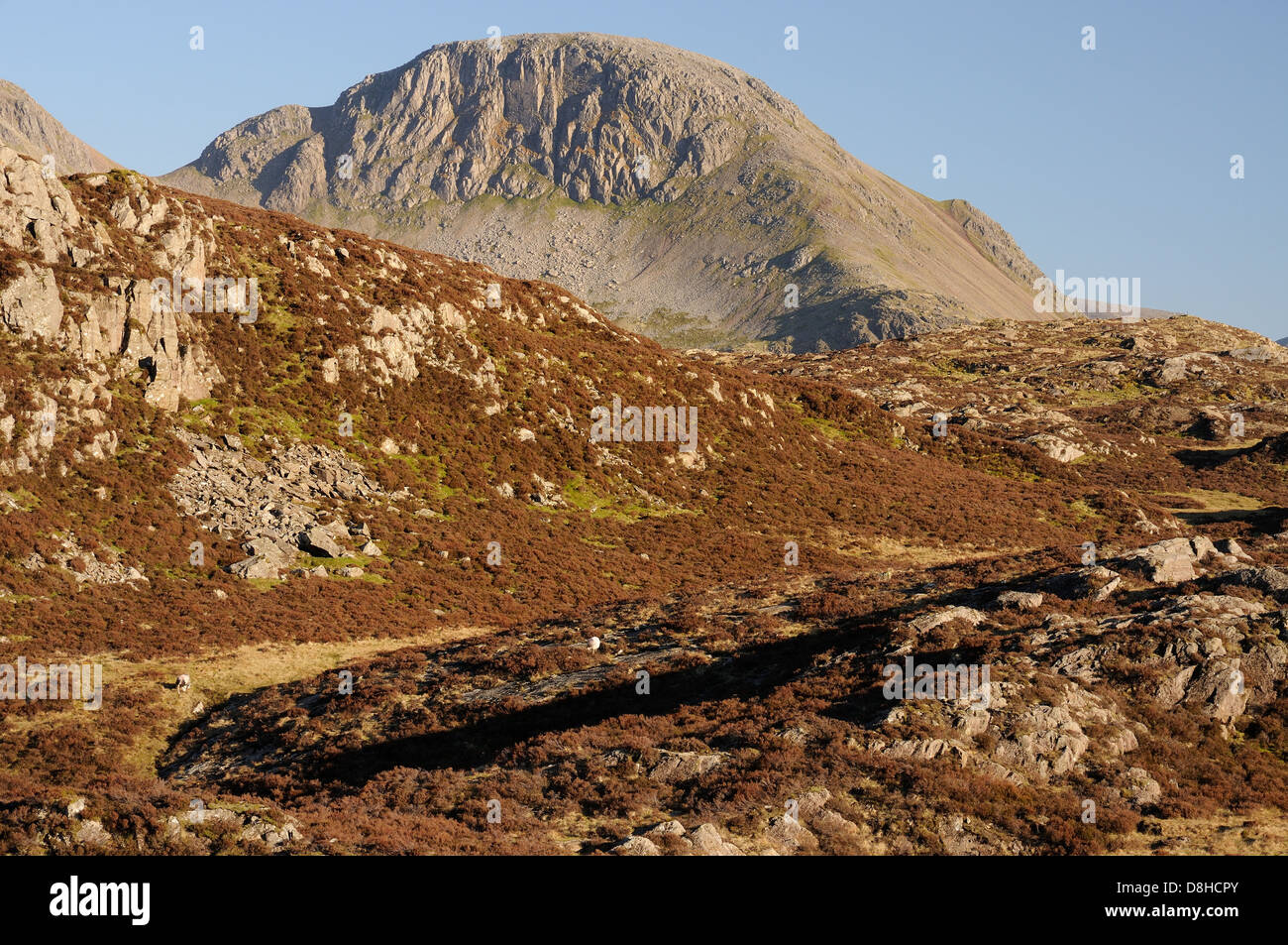 Close up view of Great Gable and Great Round How from Haystacks in the ...