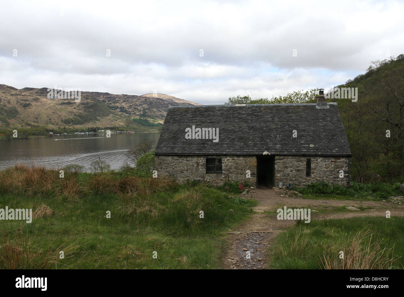 Exterior of Doune Bothy by Loch Lomond Scotland May 2013 Stock Photo ...