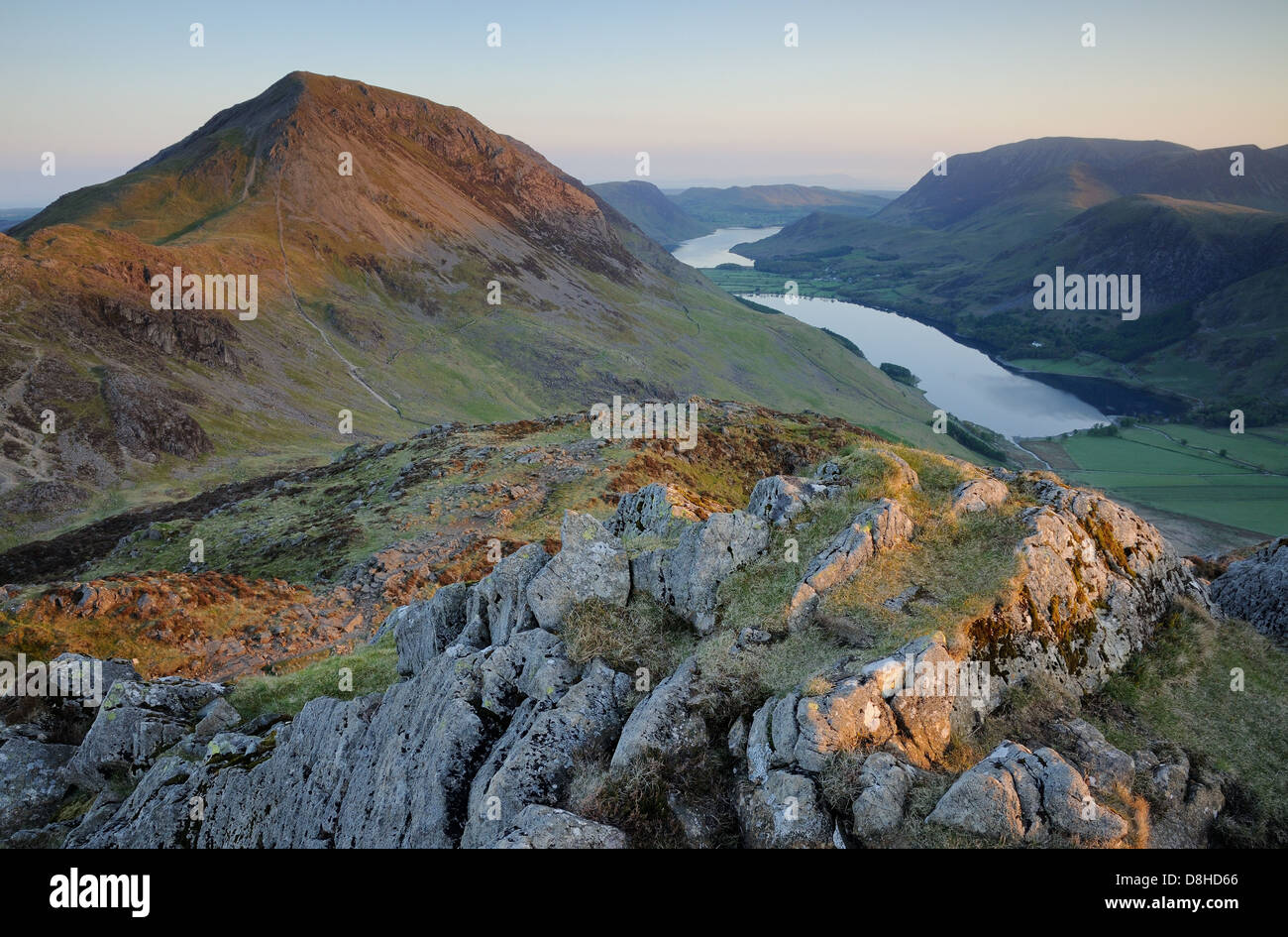 View from Haystacks over High Crag, Buttermere and Crummock water at ...
