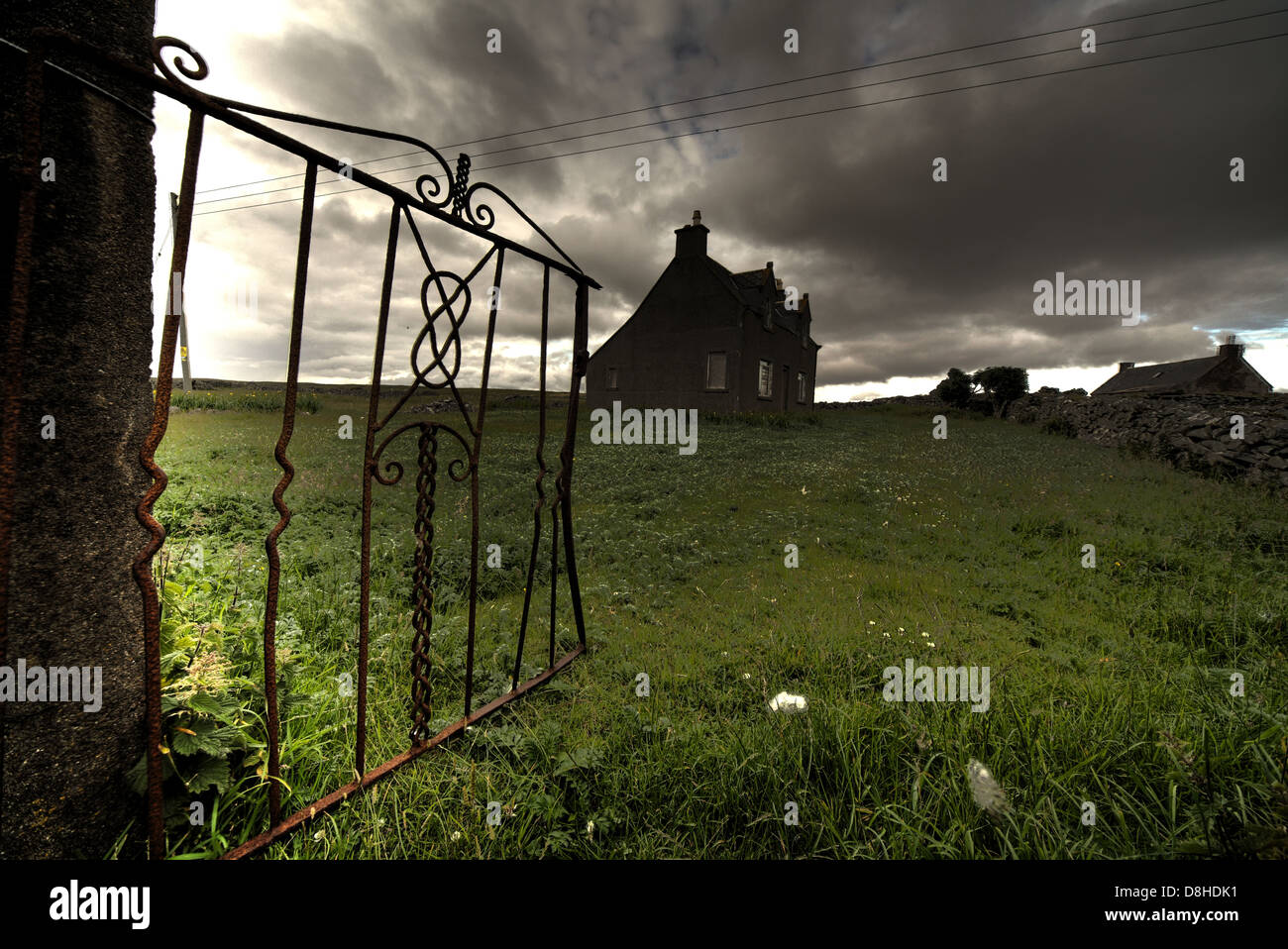 Dramatic Ruined western isles cottage, Barvas Lewis, Western Isles ...