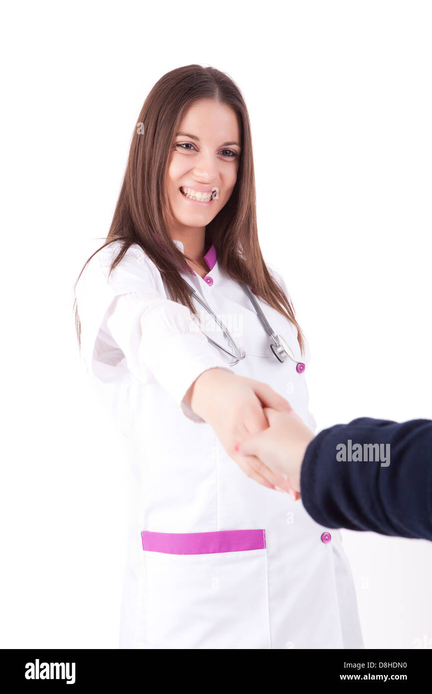 Young female nurse offering hi-res stock photography and images - Alamy