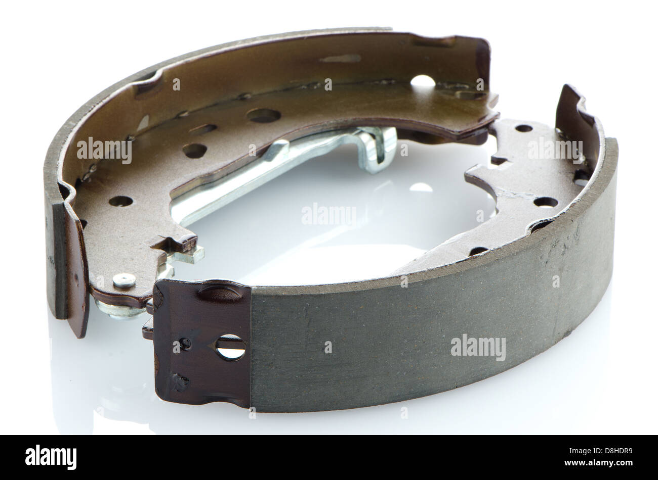 Car brake pads on white reflective background Stock Photo - Alamy