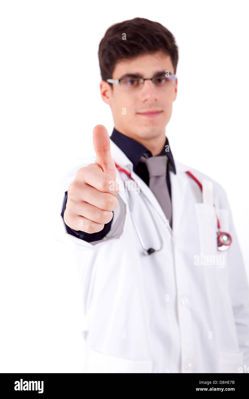 Young medic showing thumbs up Stock Photo - Alamy