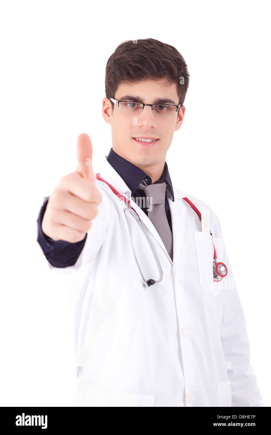 Young doctor thumbs up Cut Out Stock Images & Pictures - Alamy