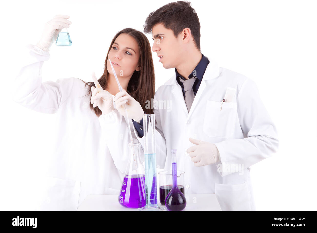 Team of young scientists at laboratory Stock Photo - Alamy