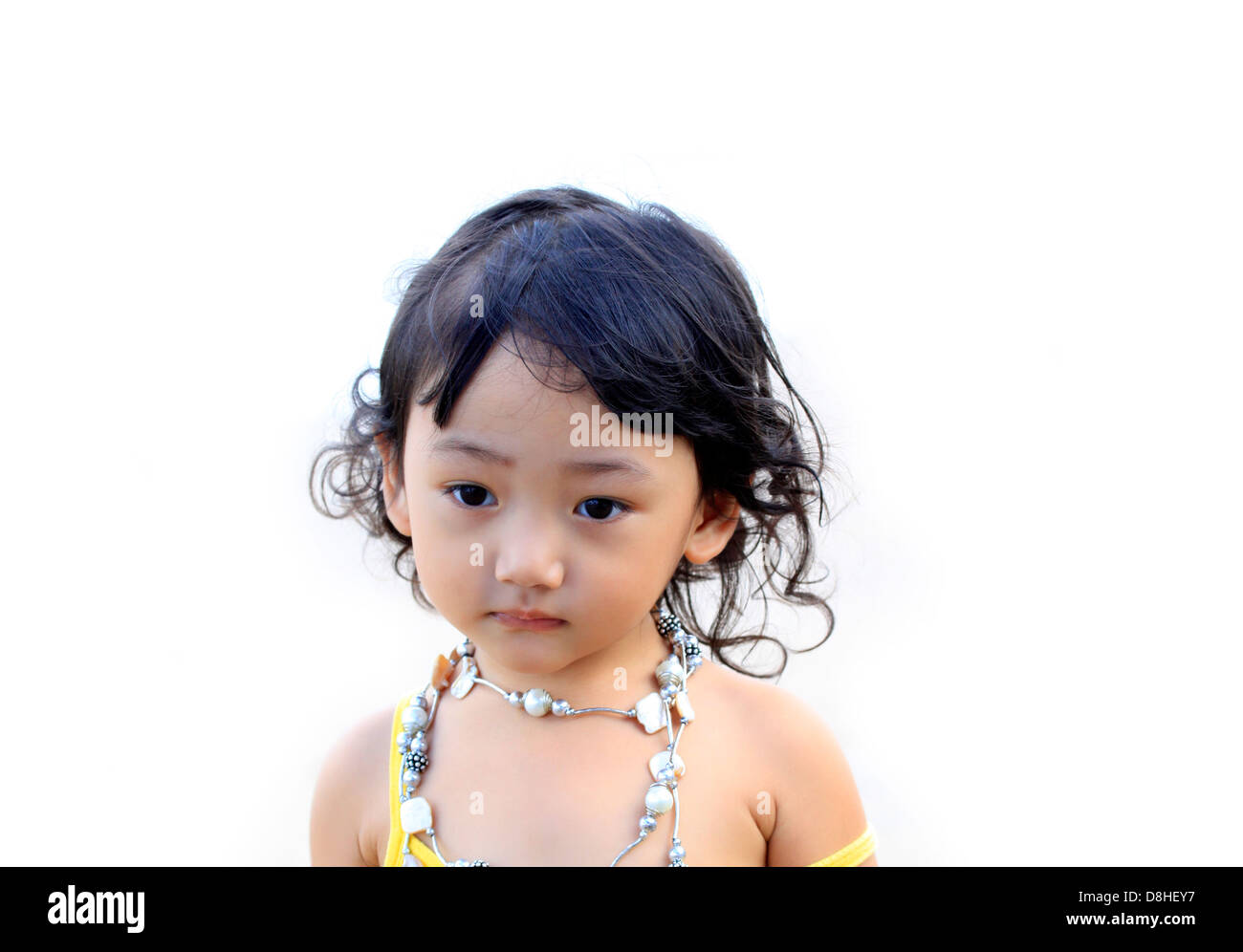 Portrait of the beautiful small Asian girl. Indonesia. Java Stock Photo ...