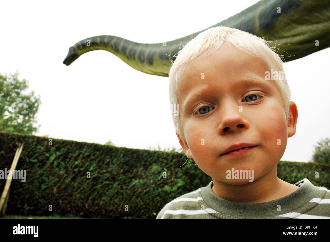 boy with dinosaur Stock Photo - Alamy