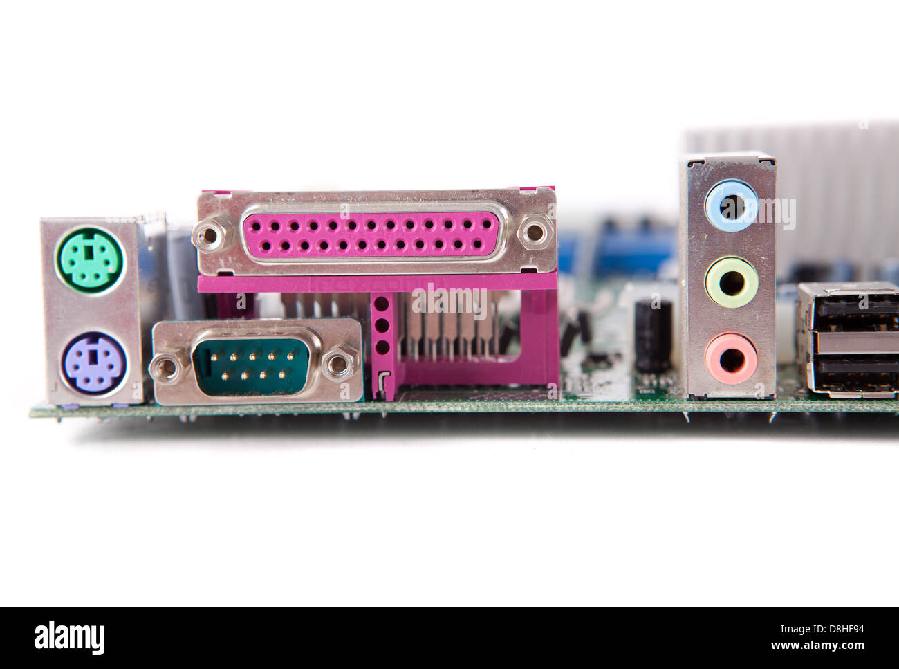 Close shot of an old computer motherboard Stock Photo - Alamy