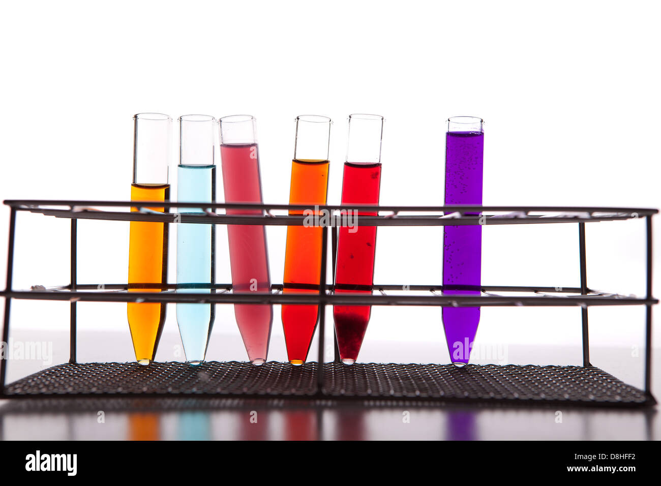 Laboratory equipment with some colored liquids Stock Photo - Alamy