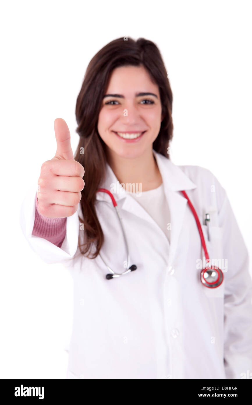 Young medic showing thumbs up Stock Photo - Alamy