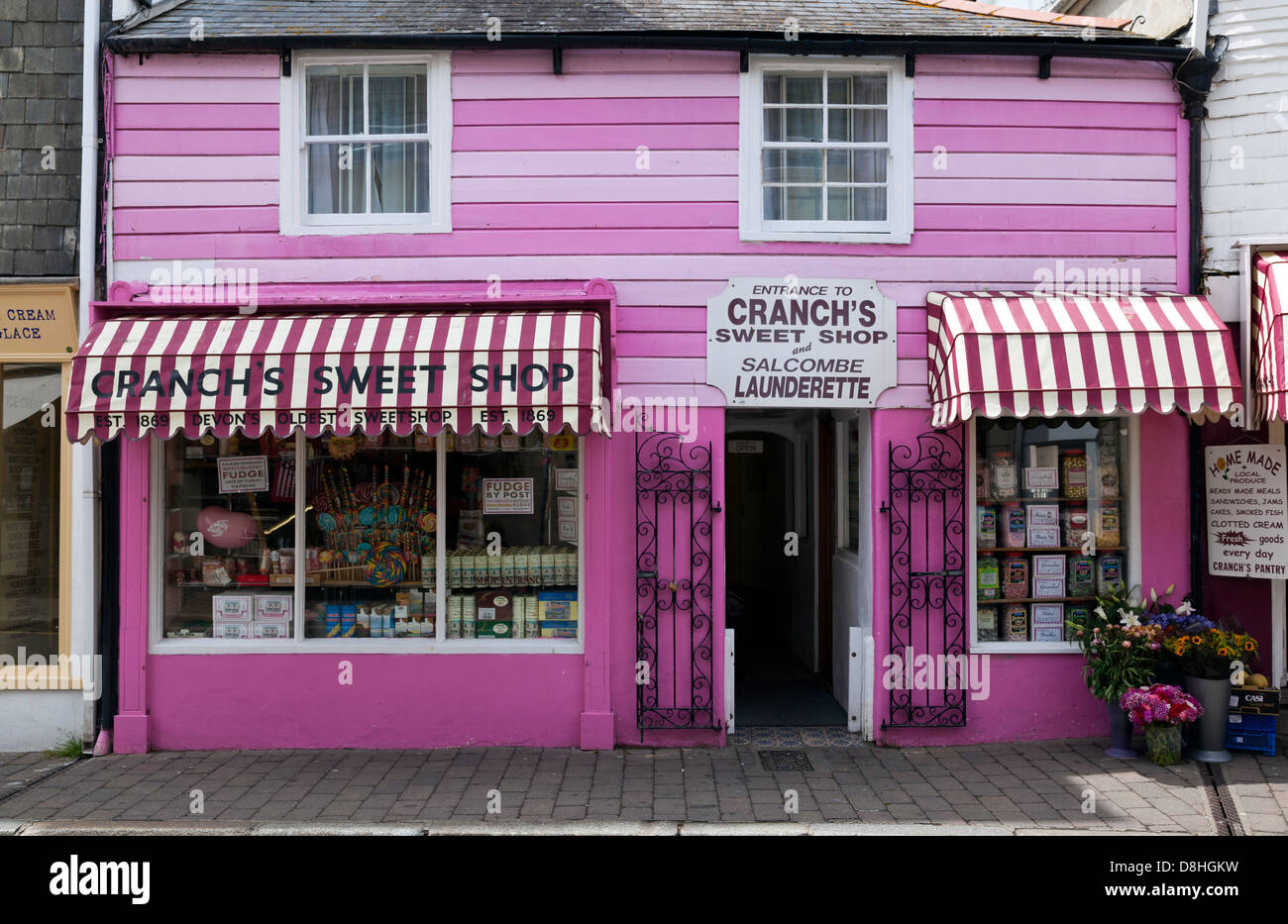 Cranch's traditional sweet shop, Salcombe, Devon Stock Photo - Alamy