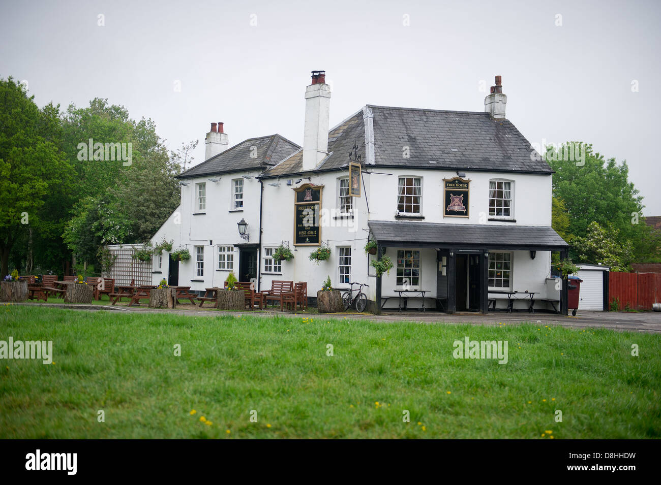 The Cricketers pub on Redbourn common, UK Stock Photo - Alamy
