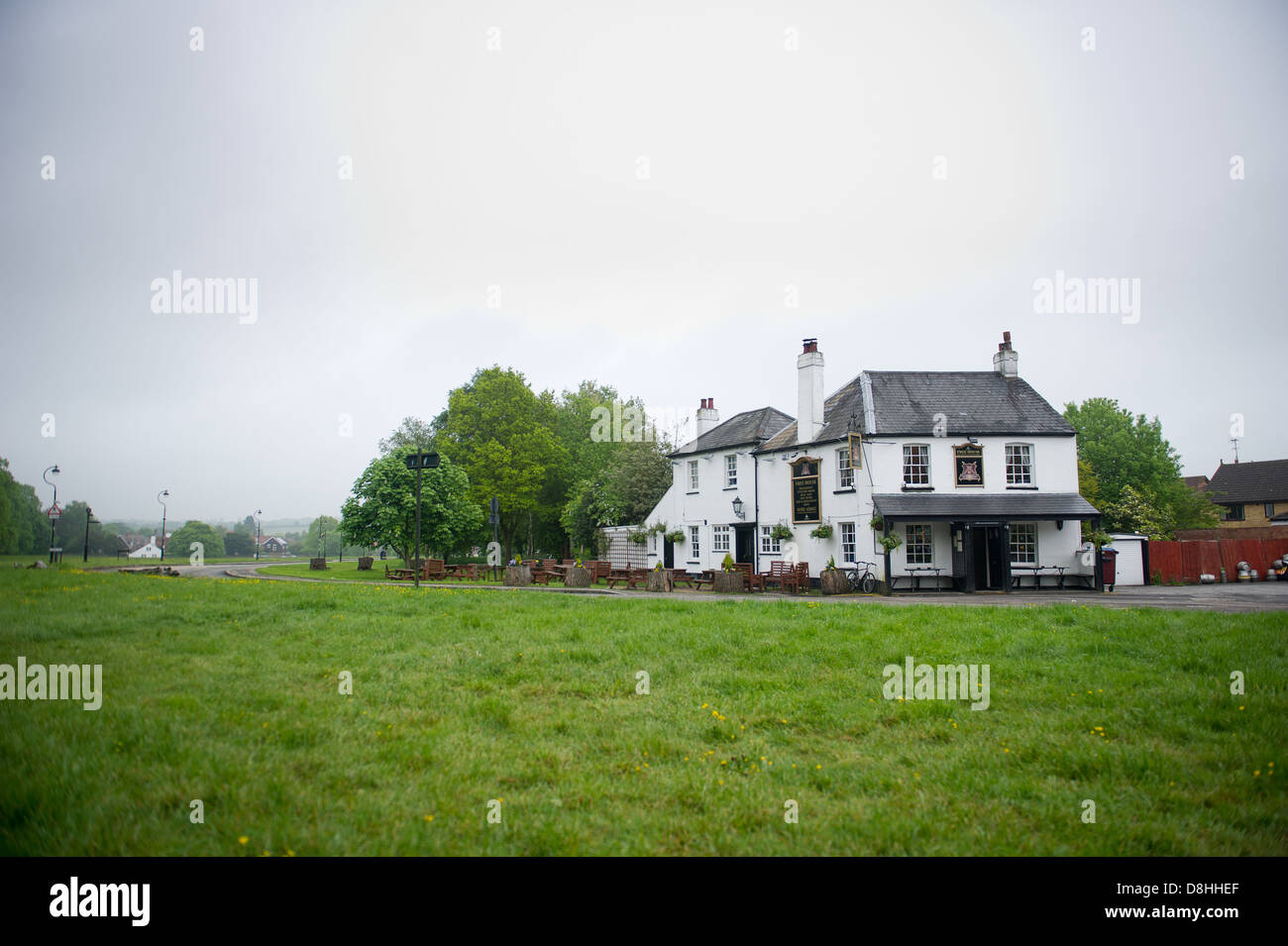 The Cricketers pub on Redbourn common, UK Stock Photo - Alamy